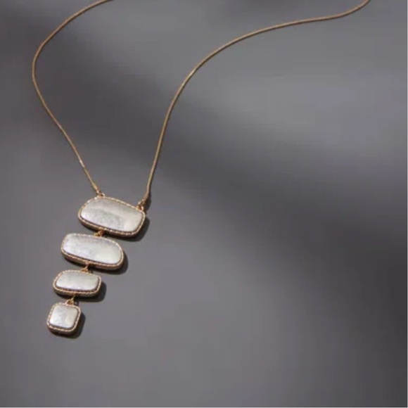 J. Jill | Jewelry | J Jill Gold And Cream Layered Pendant Necklace 24 ...